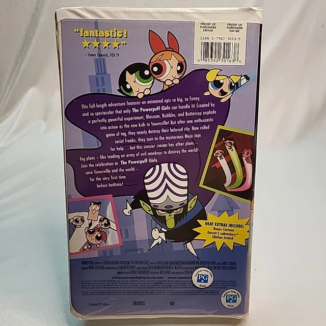 THE POWERPUFF GIRLS Movie VHS 2002 Clam Shell CIB Complete In Box With ...