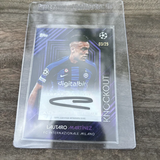 2022 2023 TOPPS Knockout Lautaro Martinez /25 Inter Milan Car Autograph ...