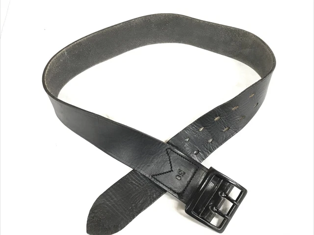 ROYAL ULSTER CONSTABULARY RUC Duty Belt Genuine Leather Two Hole Used ...
