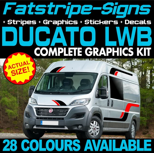 TO FIT FIAT DUCATO L3 LWB GRAPHICS STICKERS STRIPES DECALS CAMPER VAN ...