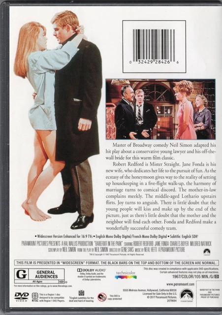 ROBERT REDFORD BAREFOOT IN THE PARK DVD screenplay by NEIL SIMON Jane ...