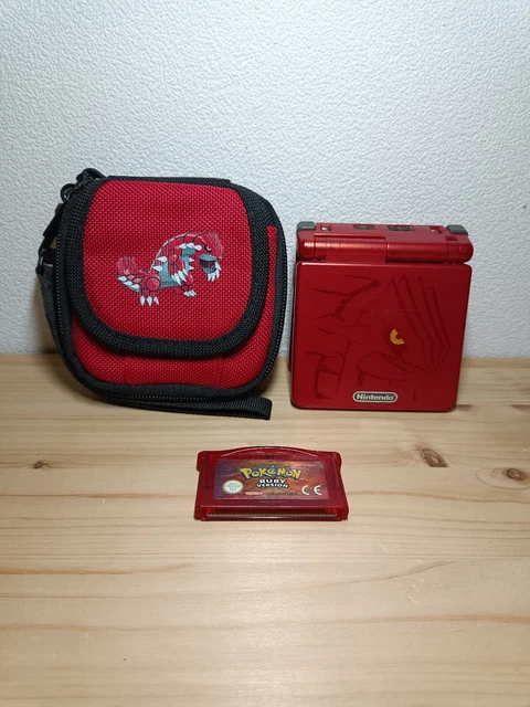 ORIGINAL GAMEBOY ADVANCE SP Pokémon Rubin Groudon Edition + Tasche ...