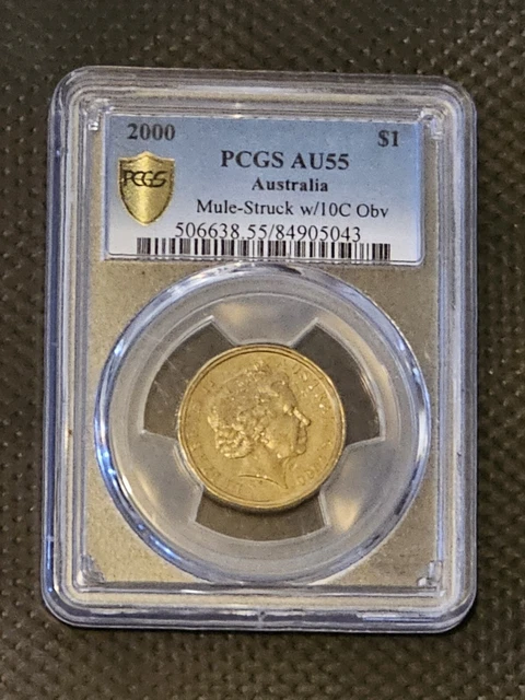 2000 $1/10C ONE Dollar/Ten Cent Mule Error Coin - PCGS Graded AU 55 ...