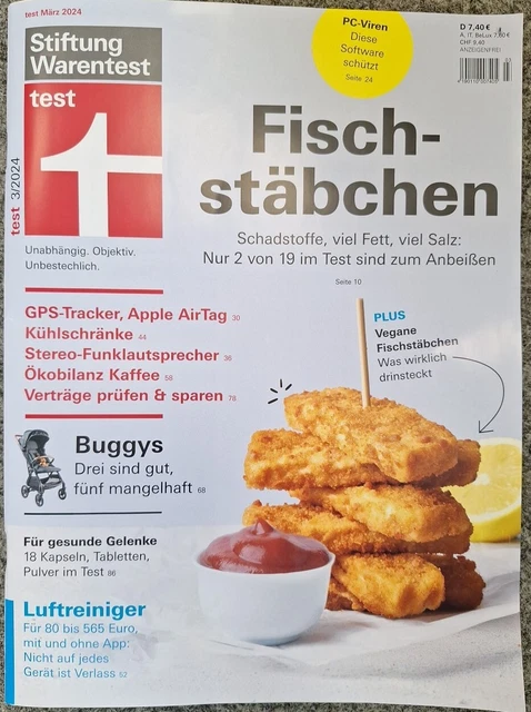 STIFTUNG WARENTEST TEST Heft März 3 2024 EUR 2,00 - PicClick DE