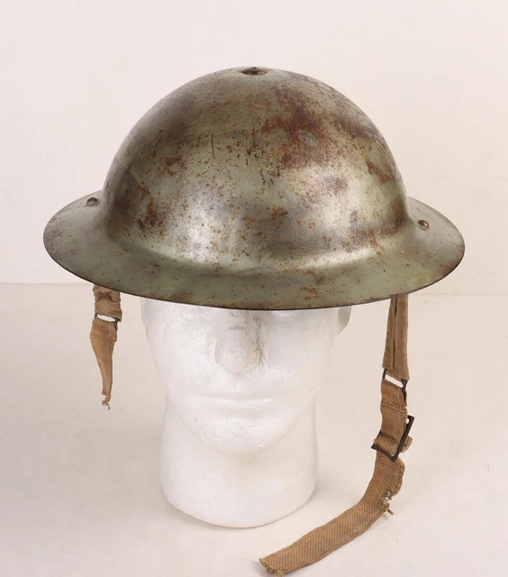 AUSTRALIA ARMY WW2 pattern Brodie helmet with a goldish/silver finish ...