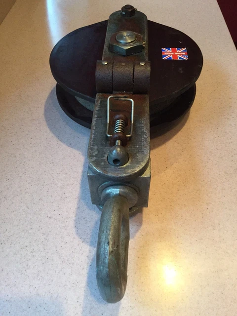 ANSELL JONES SINGLE Pulley Block 4 Ton Industrial Old Vintage ...