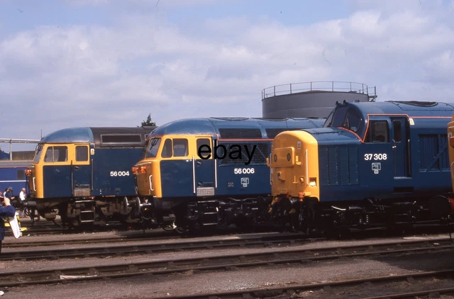 35MM SLIDE - BR Locos Class 56. 56004 & 56006 with last Class 37 built ...