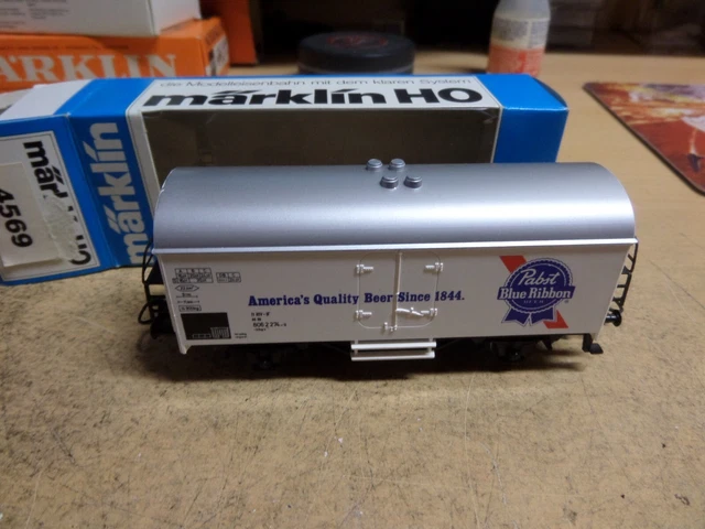 MÄRKLIN, 4569 BIERWAGEN Pabst Blue Ribbon der DB Spur H0 Wechselstrom ...