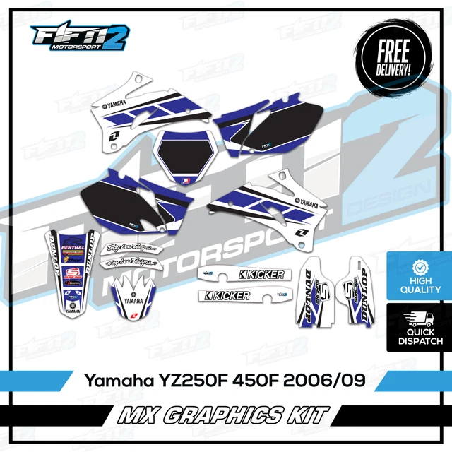 MID RANGE YAMAHA YZ250f YZ450f 2006 2007 2008 2009 Graphics Kit YZf 250 ...