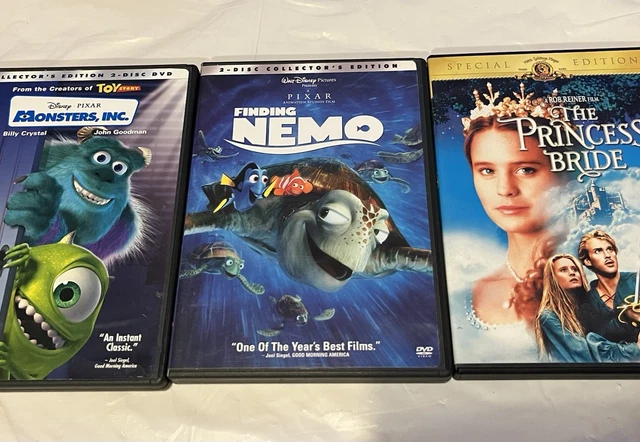 3 DVDS COLLECTORS & Special Editions Monsters Inc,Princess Bride ...