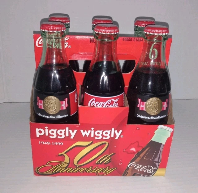 VTG PIGGLY WIGGLY 50th Anniversary~New Millennium COCA-COLA 6-Pack Full ...