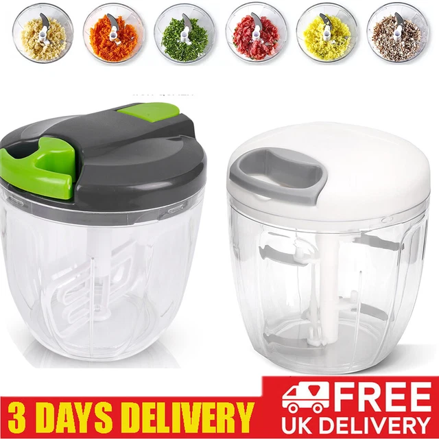 MANUAL CHOPPER VEGETABLE Food Chopper Hand Held Pulling Slicer Kitchen ...