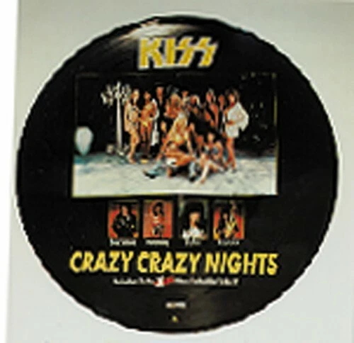 KISS PICTURE DISC - 12'' Single - Crazy Crazy Nights -Kissp 712- Uk 87 ...