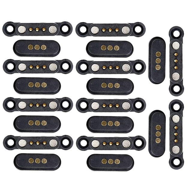 10 PAARE FEDERBELASTETER Magnetischer Pogo Pin Steckverbinder 3 ...