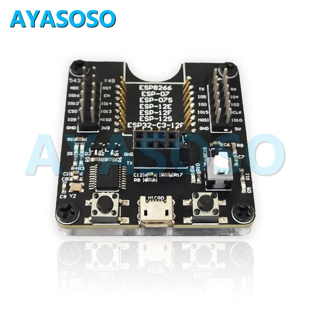 ESP8266/ESP32-C3 PROGRAMMER TEST Jig for ESP-01/01S/12 Modules IoT ...