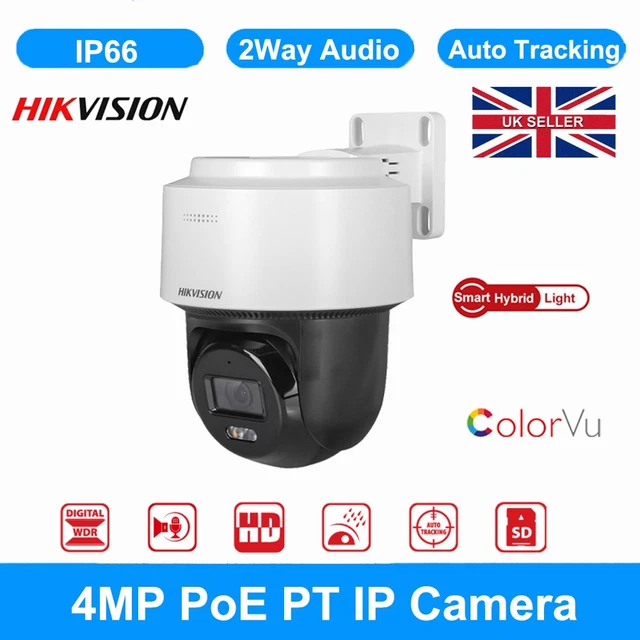 HIKVISION DS-2DE2C400MWG-E 4MP Smart Light PT Camera 2-Way Audio Auto ...