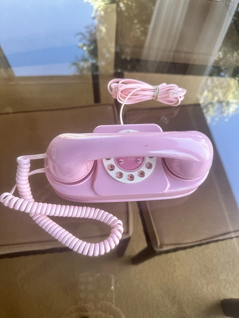 VINTAGE MARY KAY Pink Princess Push Button Dial Phone w/RJ 11Cable ...