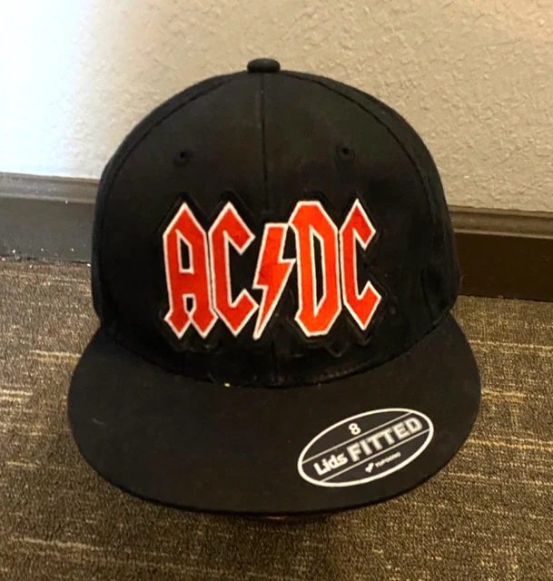 AC/DC LOGO Black Red Size 8 Premium Hat Cap Lids Fitted £13.32 ...