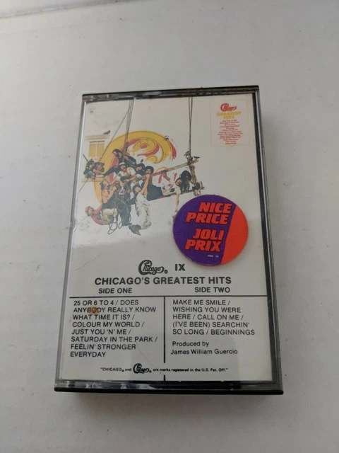 CHICAGO IX - GREATEST HITS (1975, CBS USA) FCT 33900 $9.00 - PicClick CA
