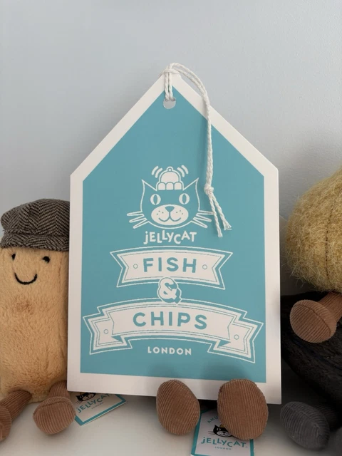 JELLYCAT FISH & Chips Replica Display Sign £10.79 - PicClick UK