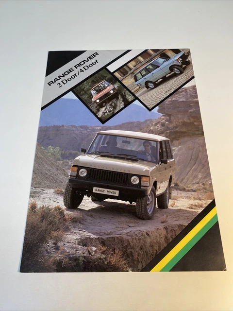 RANGE ROVER 2/4 Door Car Sales Sheet Brochure Uk Market 1982 FREE ...