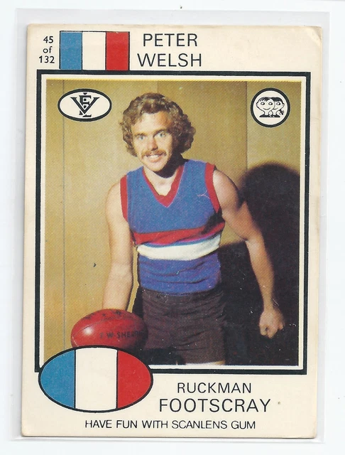 1975 SCANLENS (45) Peter WELSH Footscray $6.00 - PicClick AU