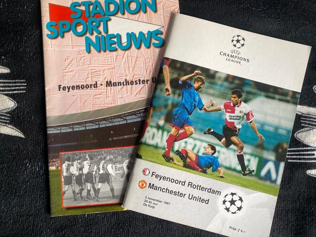FEYENOORD V MANCHESTER United 1997/98 Champions League Programme/s 2 ...