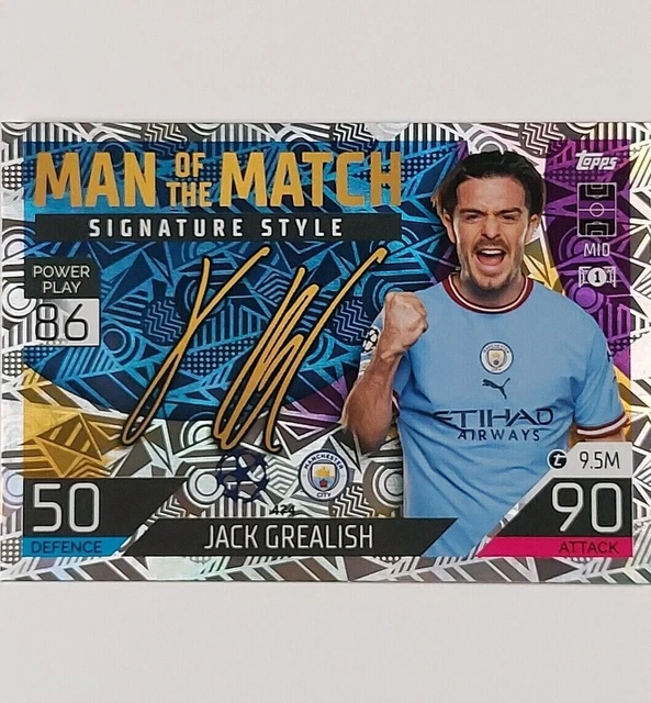 JACK GREALISH - MOTM Signature Style - Match Attax 2022/23 No.424 Man ...