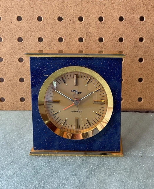 VINTAGE IMHOF SWISS Quartz Desk Clock $89.00 - PicClick