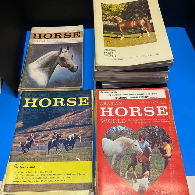 ARABIAN HORSE WORLD Magazine 1960s-1980s Arab Polo Choose Issue Bundle ...