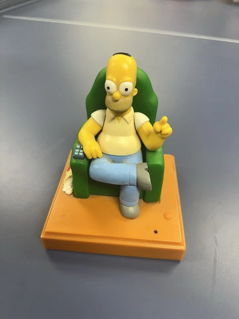 HOMER SIMPSON TALKING Sitting Chair Toy Figure 2002 Vintage Green Couch ...