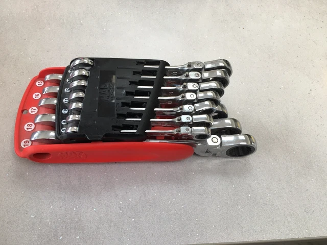 MAC TOOLS FLEXIBLE Locking Pin Head Ratchet Spanner Set 8mm-19mm £195. ...