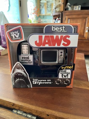 TINY TV CLASSICS Jaws Edition Real Working Mini Television NEW Toy Sale ...