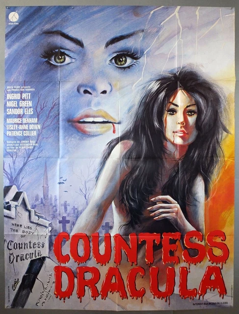 COUNTESS DRACULA -INGRID Pitt / Nigel Green- Original French Grande ...
