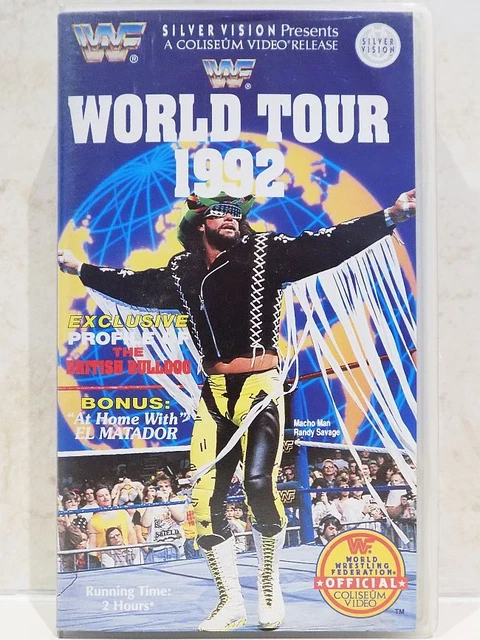 WWF WORLD TOUR 1992 Wrestling Video Vhs Wwe British Bulldog Macho Man £ ...