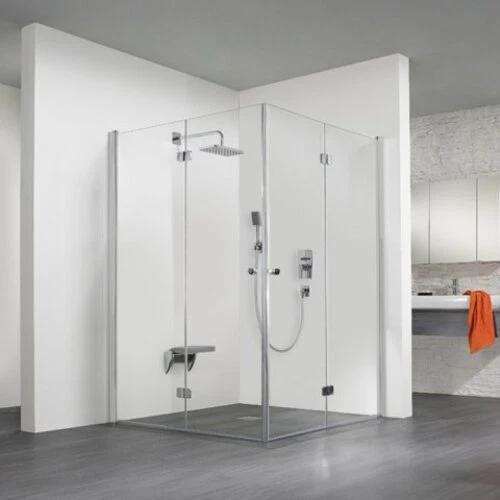 CABINE DE DOUCHE d'angle exclusive HSK avec portes battantes pivotantes ...