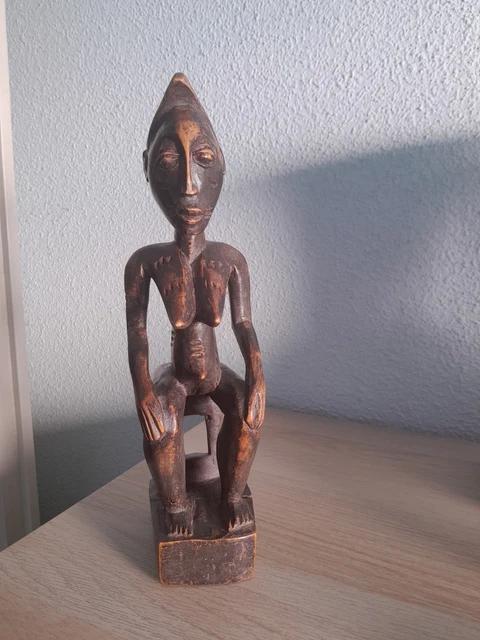 ANCIENNE STATUETTE EN Bois Africaine Art Africain A Voir EUR 95,00 ...