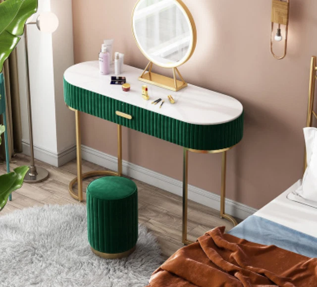 COIFFEUSE DESIGN CONSOLES Tableaux + Tabouret Coiffeuse Make Up Table ...