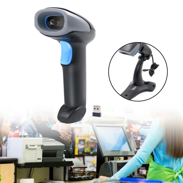 2 IN1 2D+1D Portable Handheld Gun Wireless Laser Scanner Bar Code ...