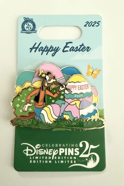 DISNEY PARKS 2025 Celebrating 25 Years Goofy Easter Eggs 2025 LE Pin £ ...
