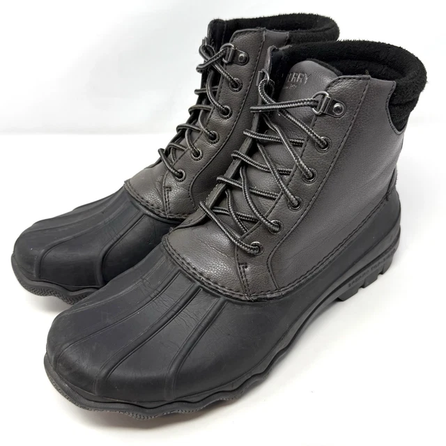 SPERRY MEN'S AVENUE Duck Waterproof Boots GREY/BLACK - Size 10 Rain ...