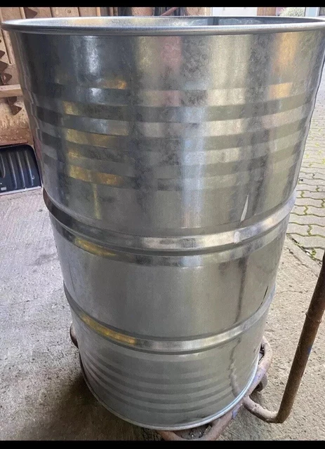METALLFASS 200 LITER Blechfass Fass Ölfass Tonne mit Deckel ...