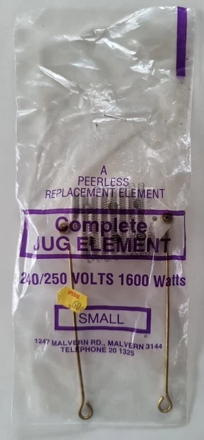 VINTAGE PEERLESS ELECTRIC Jug Element 240v 1600w, Small, New Old Stock ...
