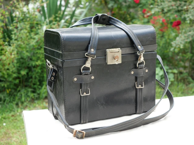 ANCIENNE SACOCHE SOLIDE rigide pour appareils photo et accessoires ...