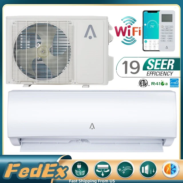 DUCTLESS MINI SPLIT Air Conditioner Heat Pump 9000-24000 BTU 19 SEER ...