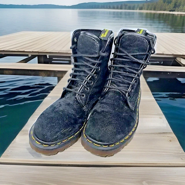 DR DOC MARTENS Airwair Corduroy Mens Size 5 Black Chukka Shoes £45.34 ...
