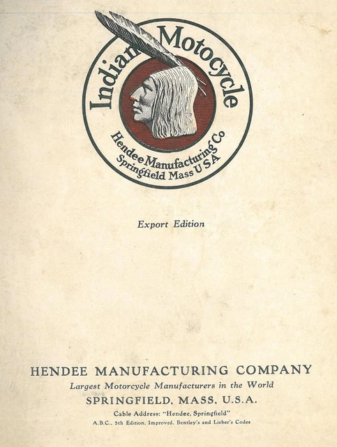 ORIGINAL INDIAN MOTORCYCLE Catalog Brochure POWERPLUS - SCOUT début ...