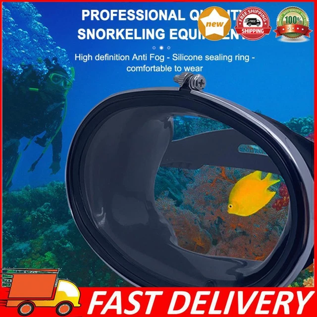 NO FOGGING FREE Diving Goggles Single Lens Snorkeling Mask for Swimming ...