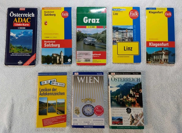 REISEFÜHRER KARTE PLAN Österreich - Wien - Salzburg - Linz - Graz - Klagenfurt EUR 28,95 ...