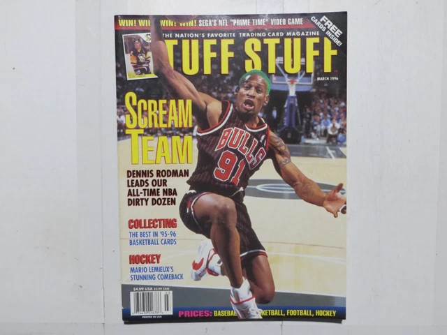 NBA TUFF STUFF Magazine Dennis Rodman Chicago Bulls March 1996 L2 £10. ...